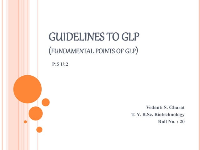 GUIDELINES TO GLP.pptx | Free Download