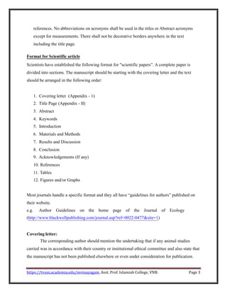 Guidelines to scientific paper writing | PPTX