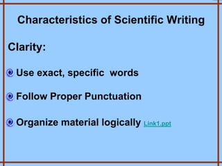 Guidelines to scientific writing | PPT