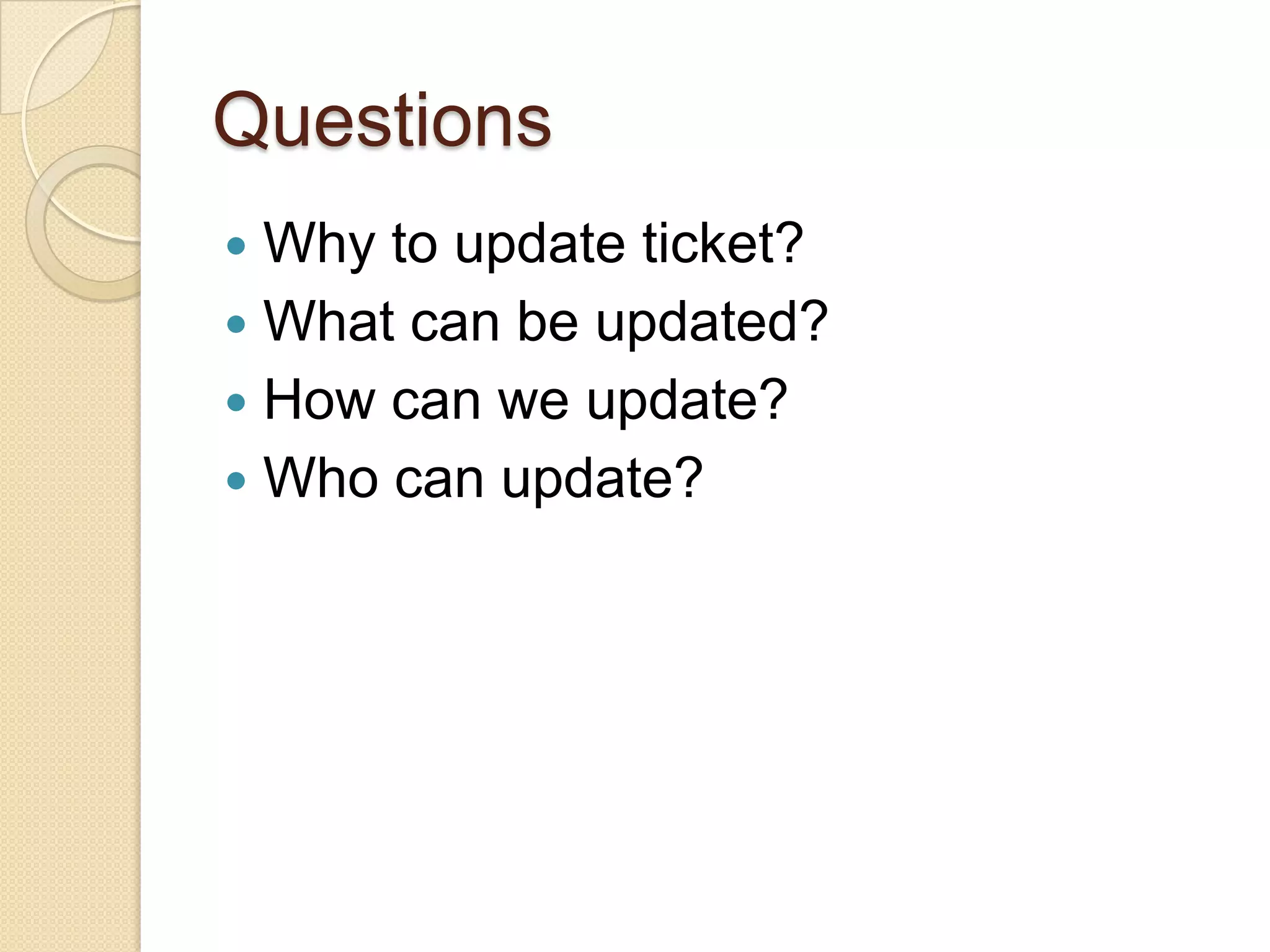 ITSM- Process-Guidelines to update a ticket | PPTX | Email | Internet