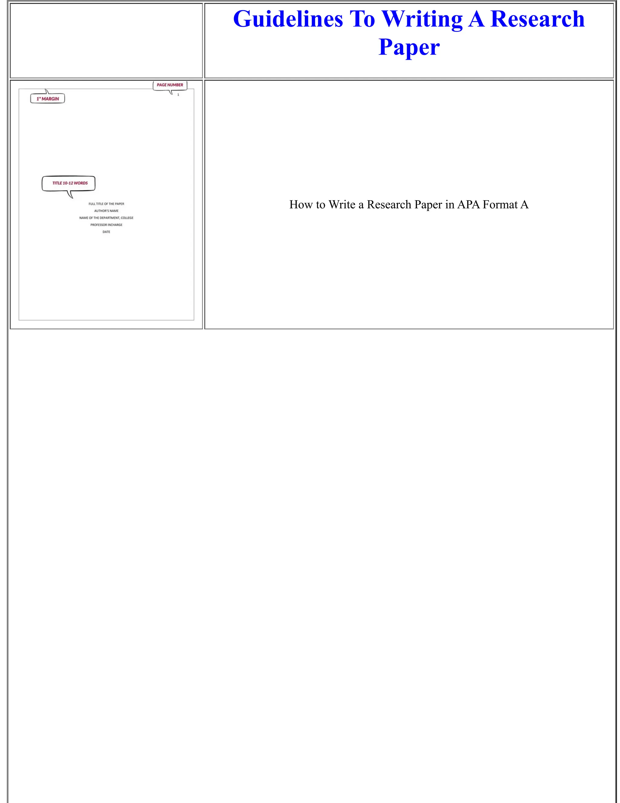 Guidelines To Writing A Research Paper | PDF