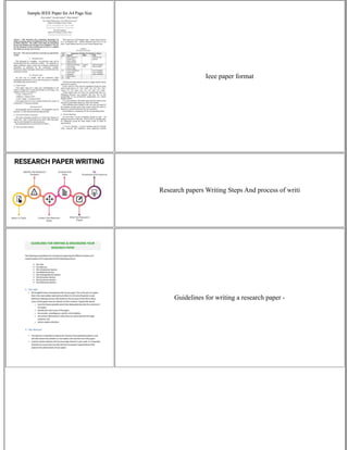 Guidelines To Writing A Research Paper | PDF