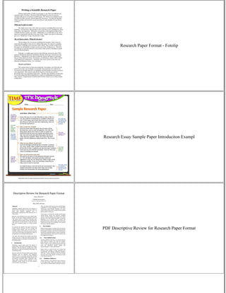 Guidelines To Writing A Research Paper | PDF