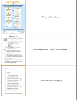 Guidelines To Writing A Research Paper | PDF