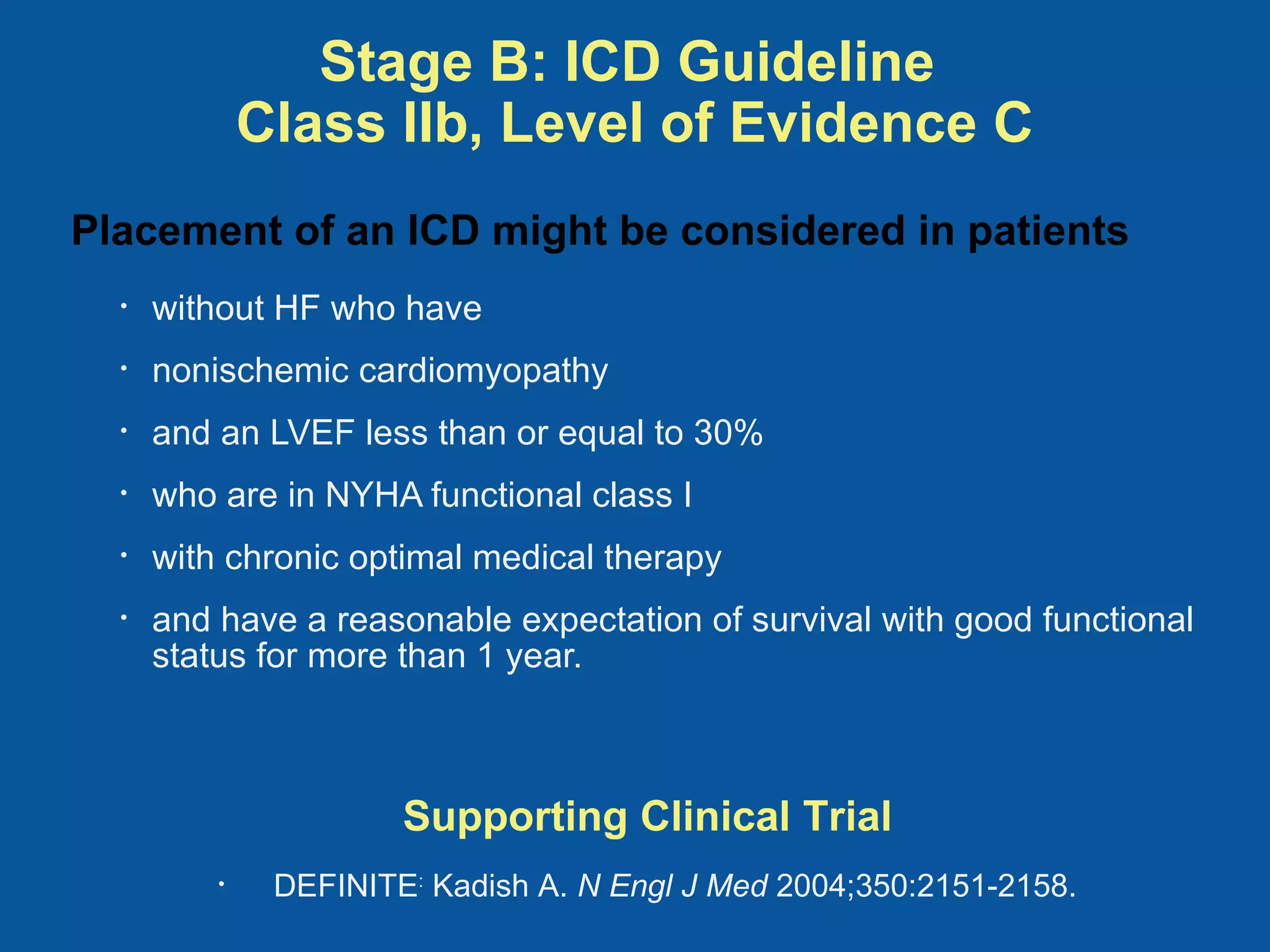 Heart Failure Guideline Recommendations for Device Therapy and Ejection ...