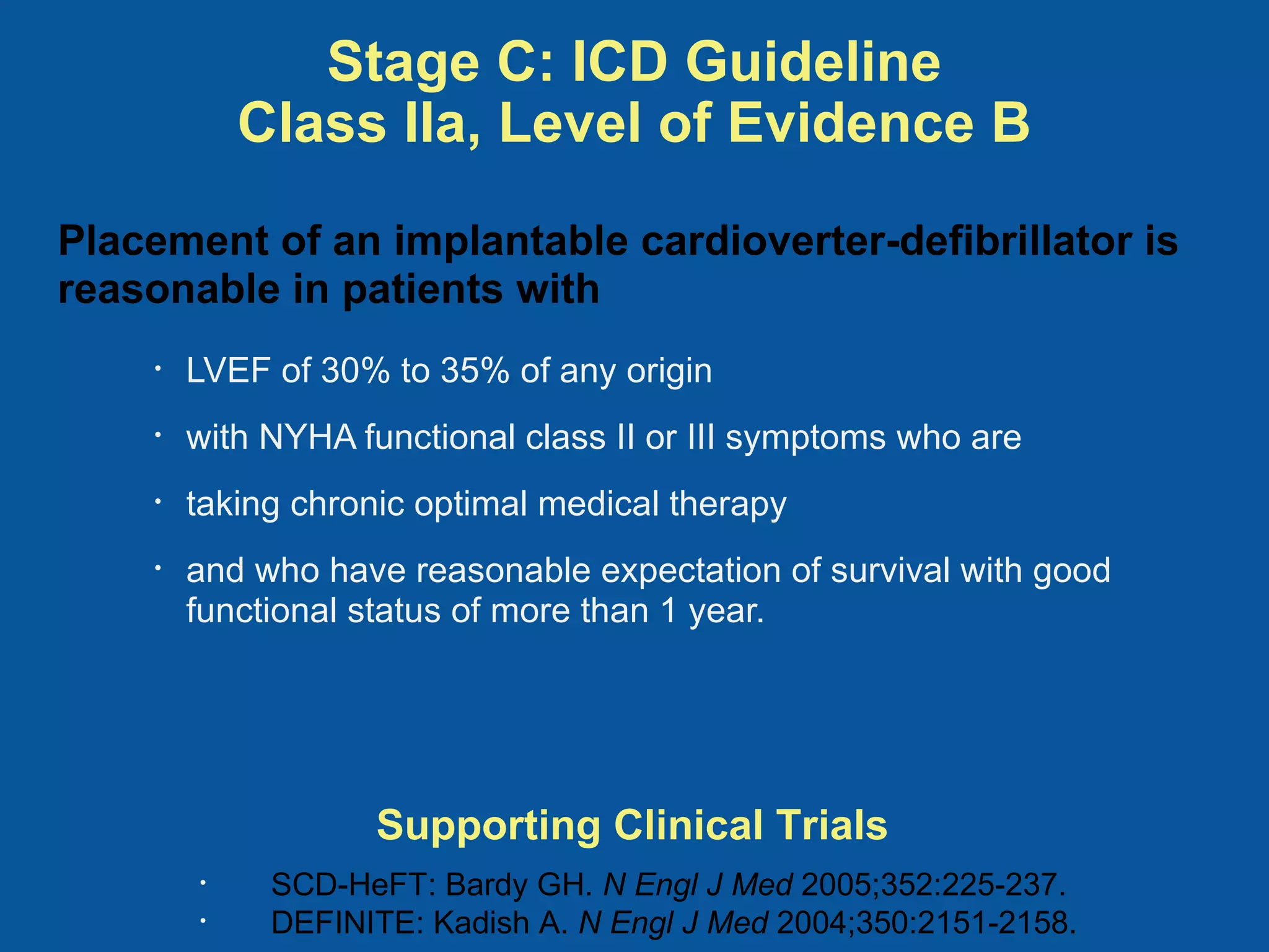 Heart Failure Guideline Recommendations for Device Therapy and Ejection ...