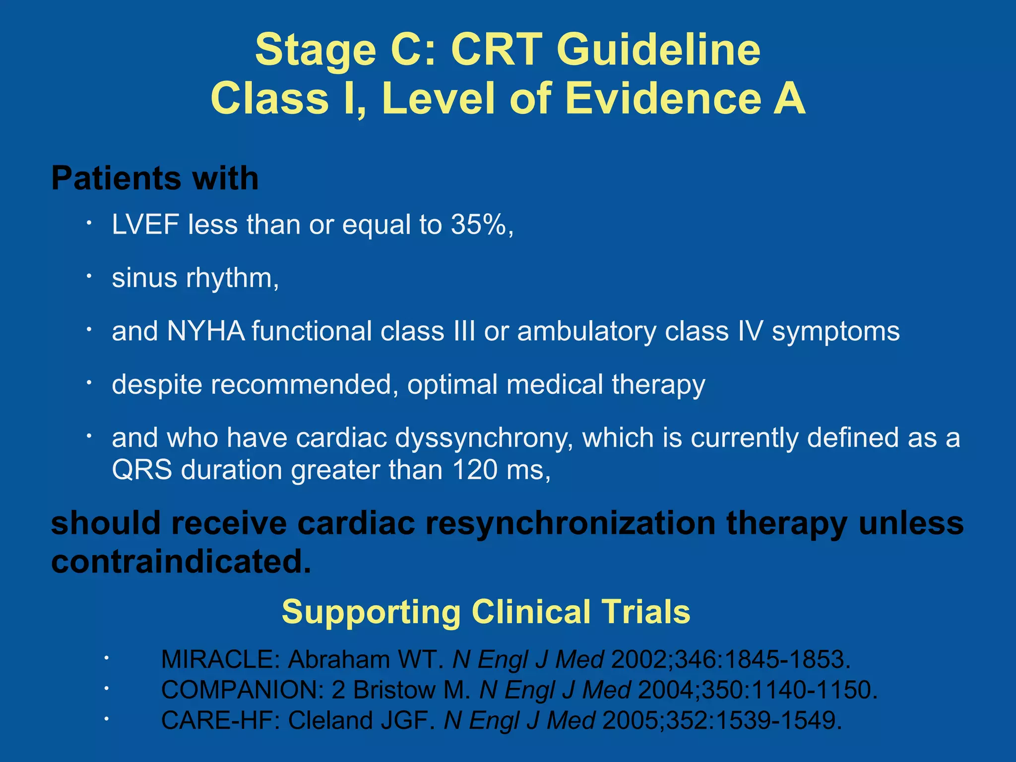 Heart Failure Guideline Recommendations for Device Therapy and Ejection ...