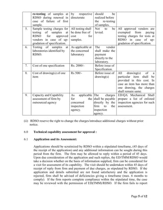 RDSO Guidelines for new Vendors- Rajni Ranjan | PDF
