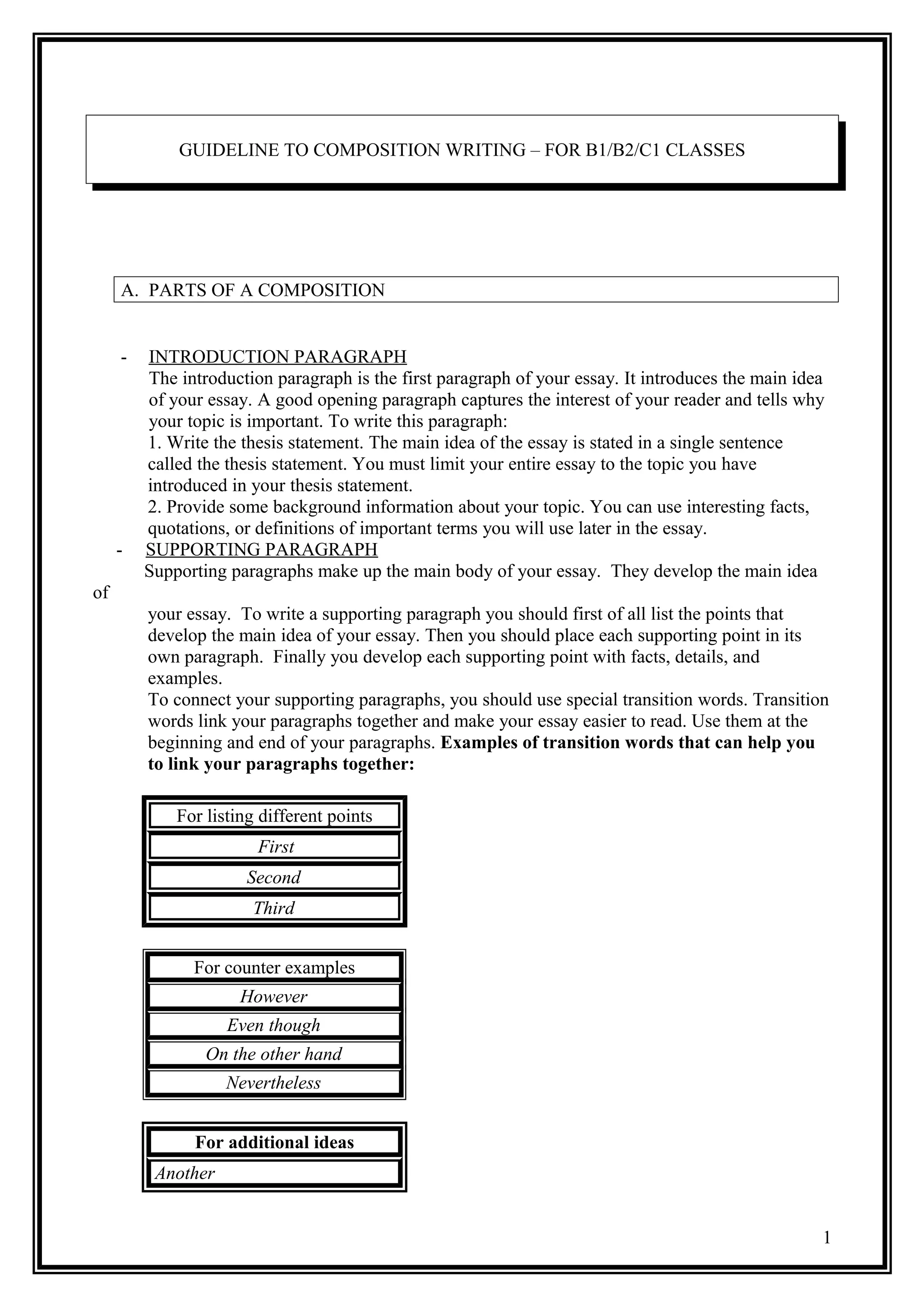 Guideline to composition writing | PDF