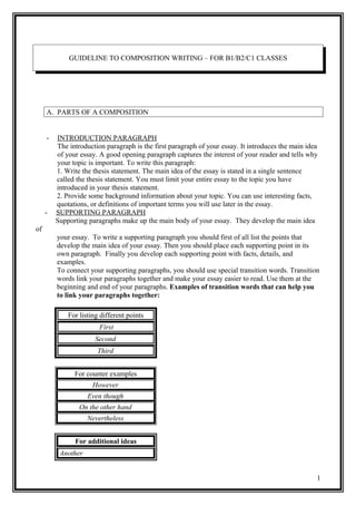 Guideline to composition writing | PDF