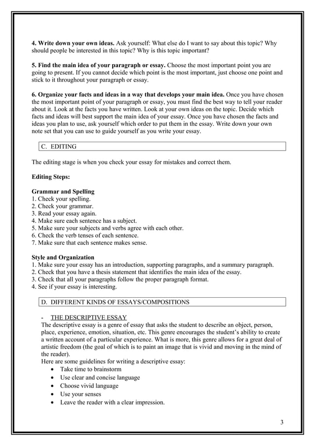 Guideline to composition writing | PDF