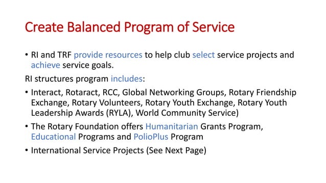 Guideline to Rotary Service Projects Committee.pptx | Non-Profit ...