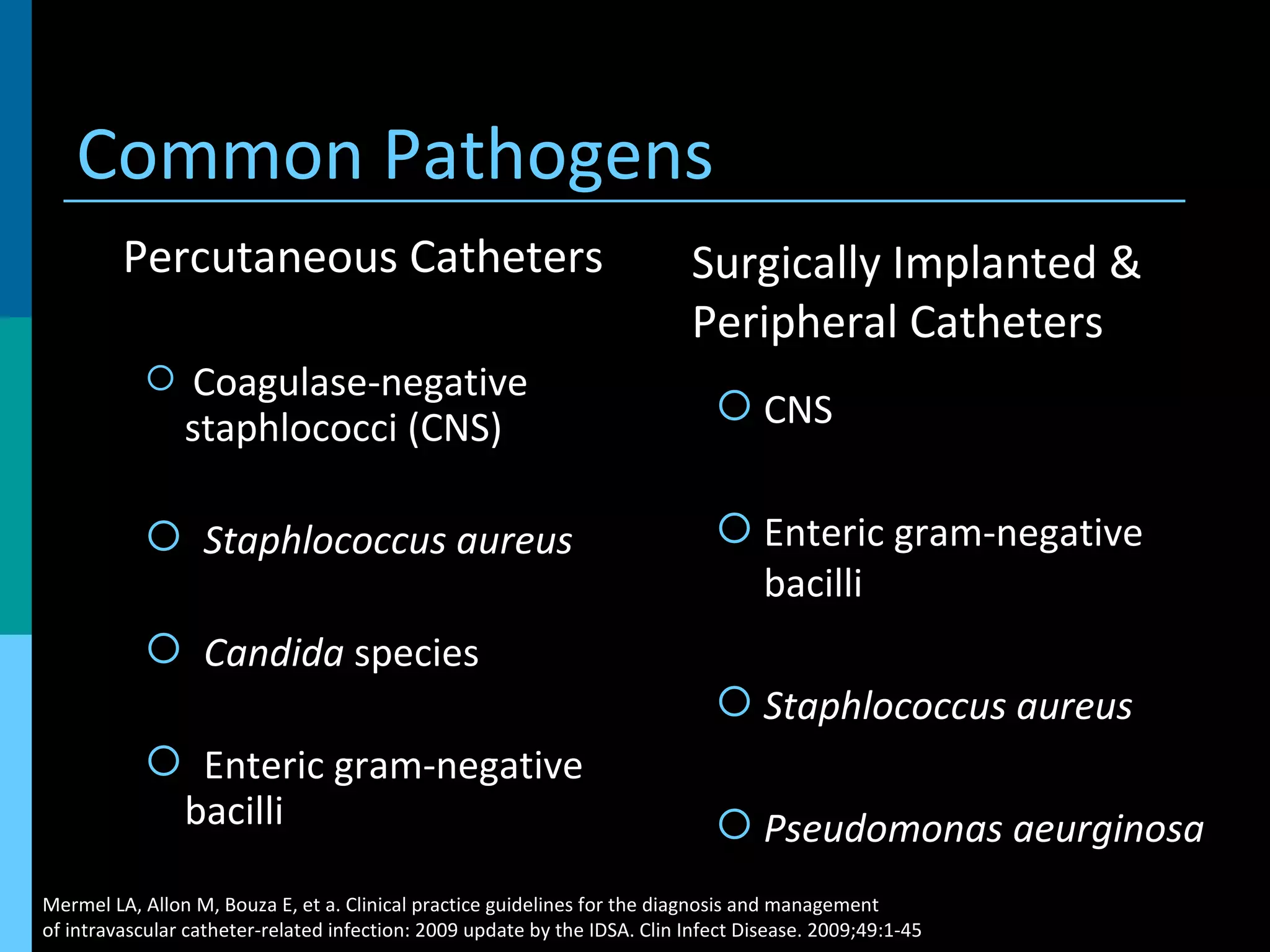 Guideline Update For The Management Of Intravenous Catheter Related ...