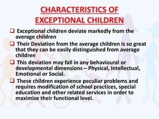 Exceptional Children | PPTX | Special Needs Kids | Parenting