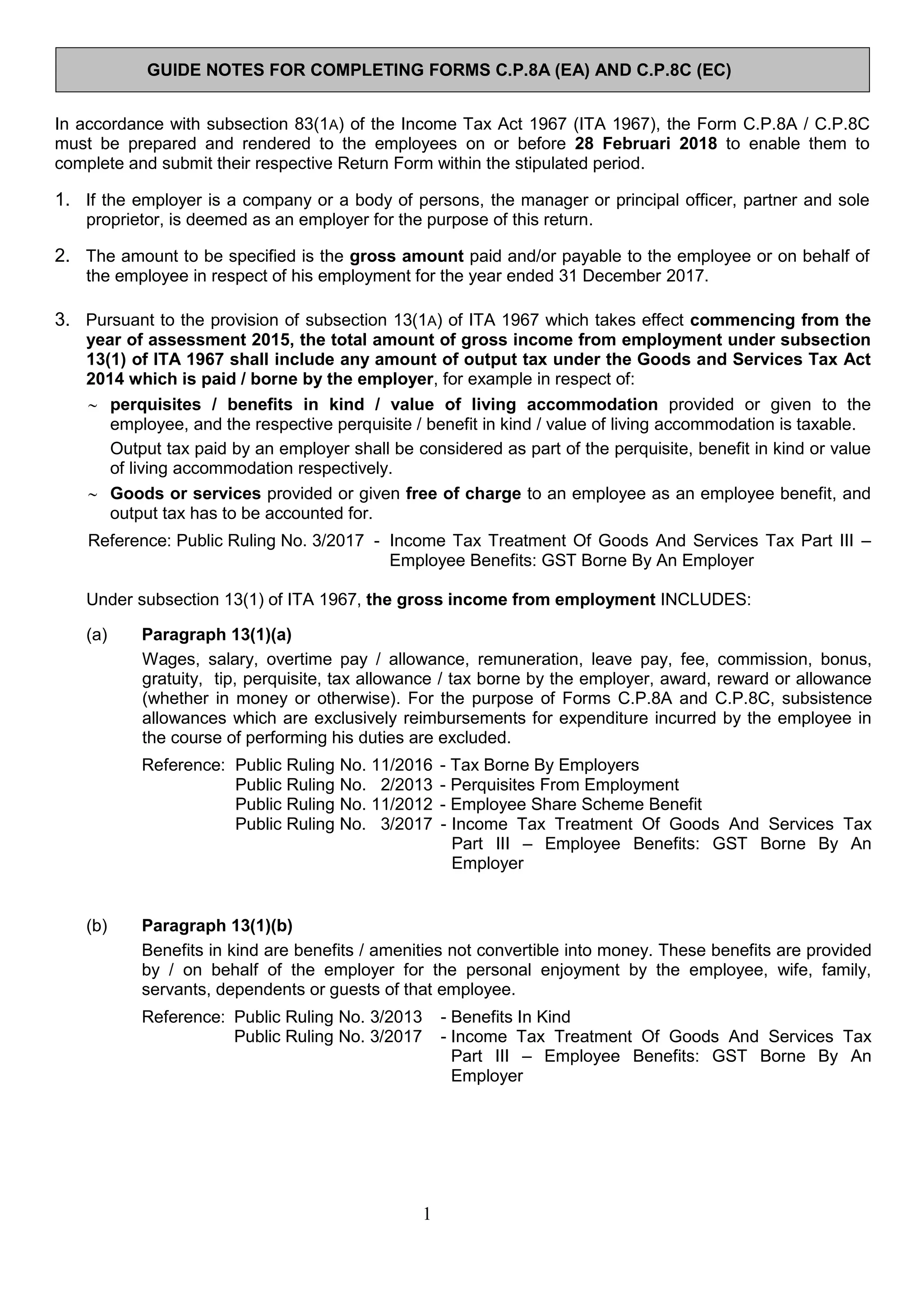 EA form Guide Notes | PDF