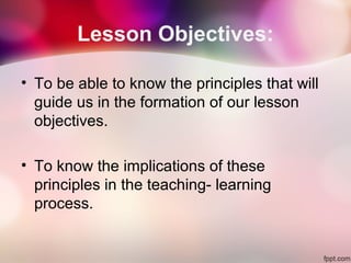 Determining and Formulating Goals And Objectives | PPT