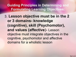 Determining and Formulating Goals And Objectives | PPT