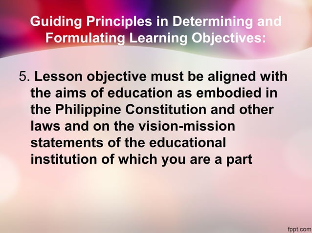 Determining and Formulating Goals And Objectives | PPT | Education