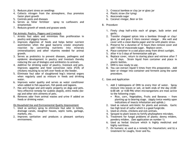 Guide on bio organic inputs | PDF | Agriculture | Industries