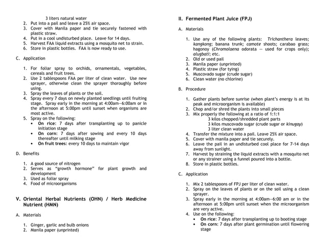 Guide on bio organic inputs | PDF | Agriculture | Industries
