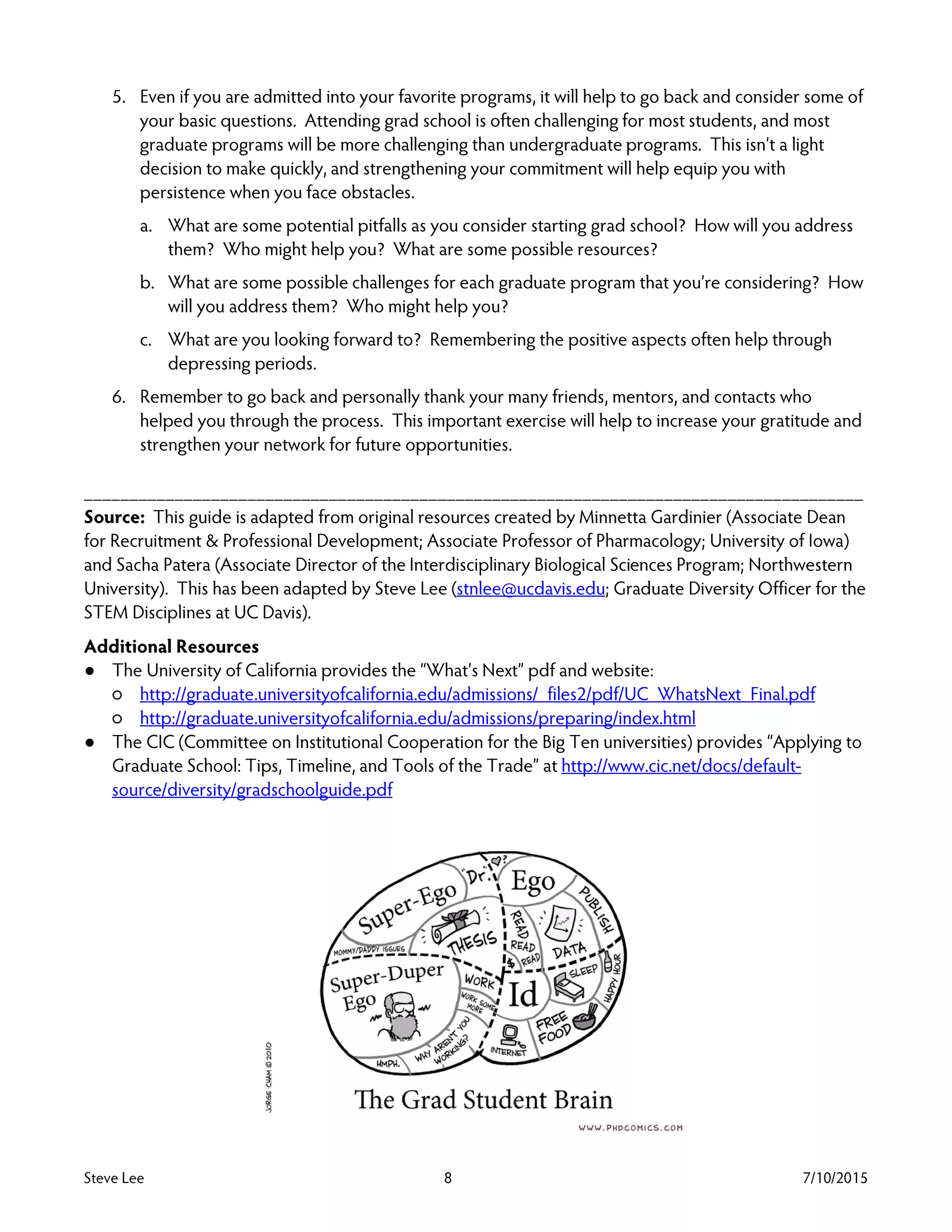 Guide on Getting into Grad School 2015-07 | PDF