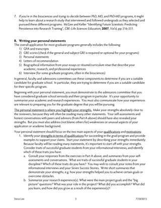 Guide on Getting into Grad School 2015-07 | PDF