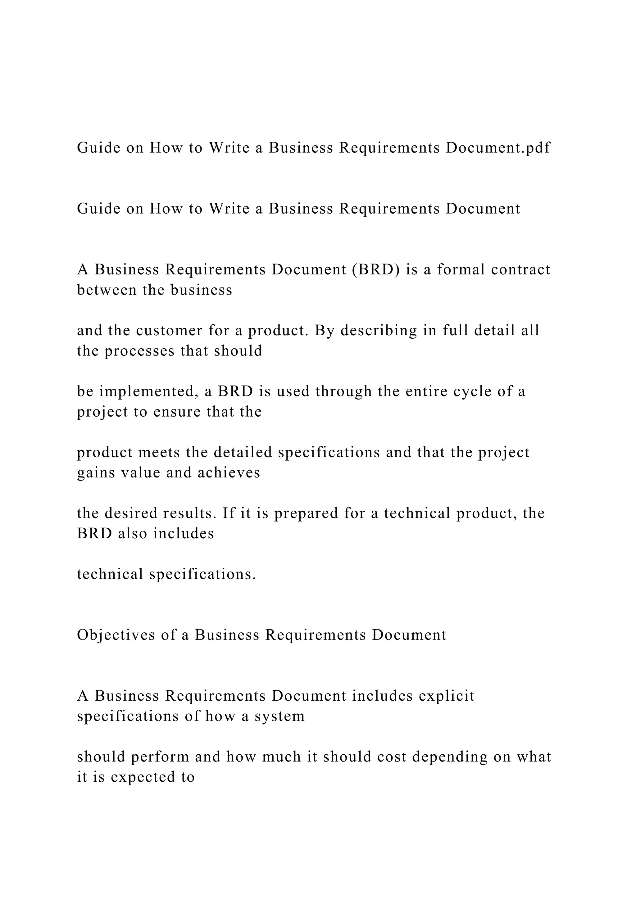Guide on How to Write a Business Requirements Document.pdf.docx