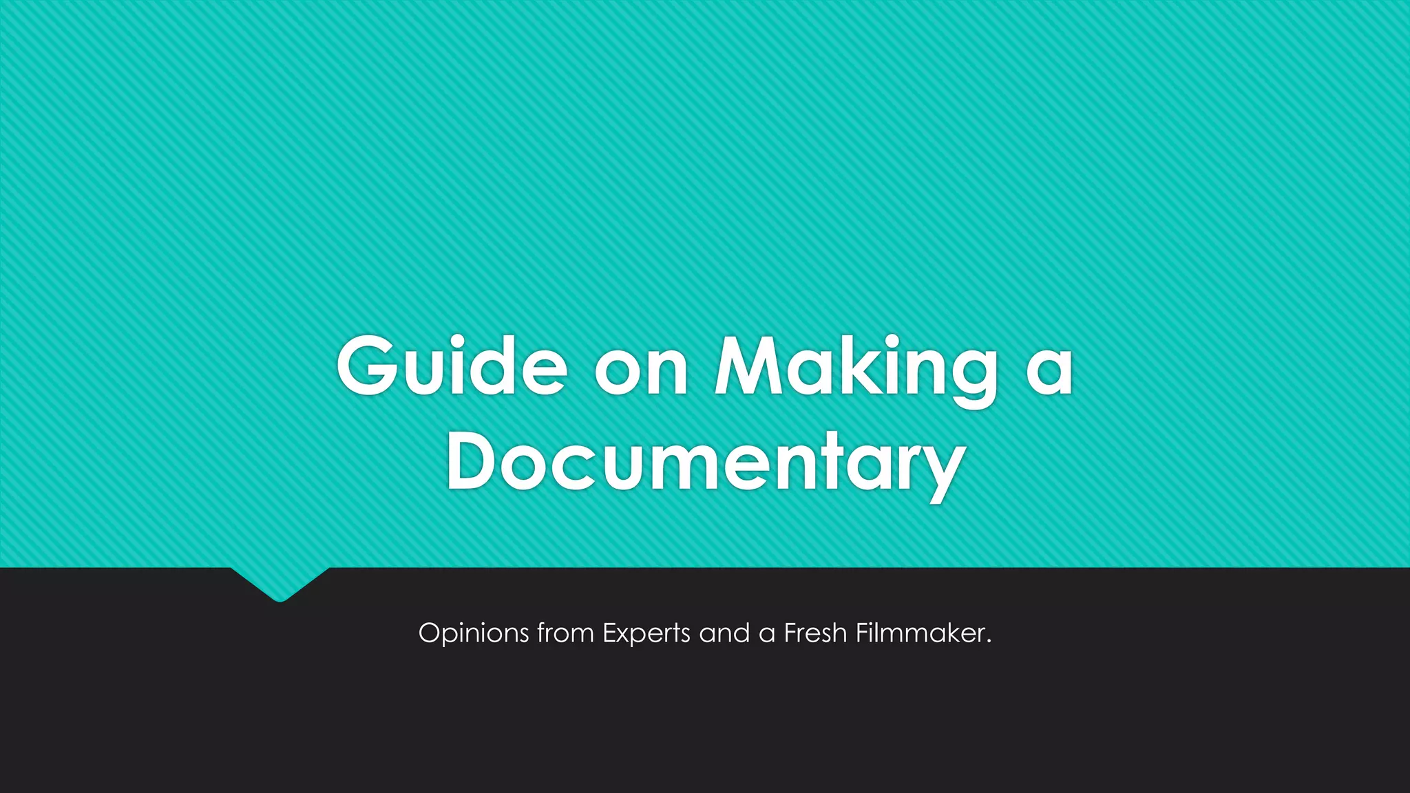 Guide on making a documentary | PPSX