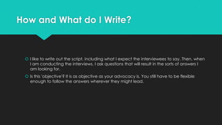 Guide on making a documentary | PPSX