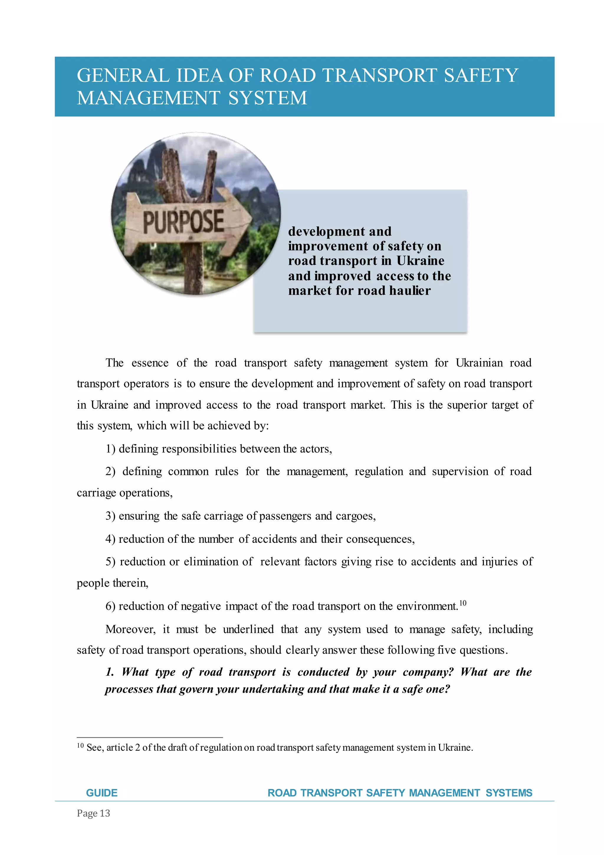 Road transport safety managemet system | PDF