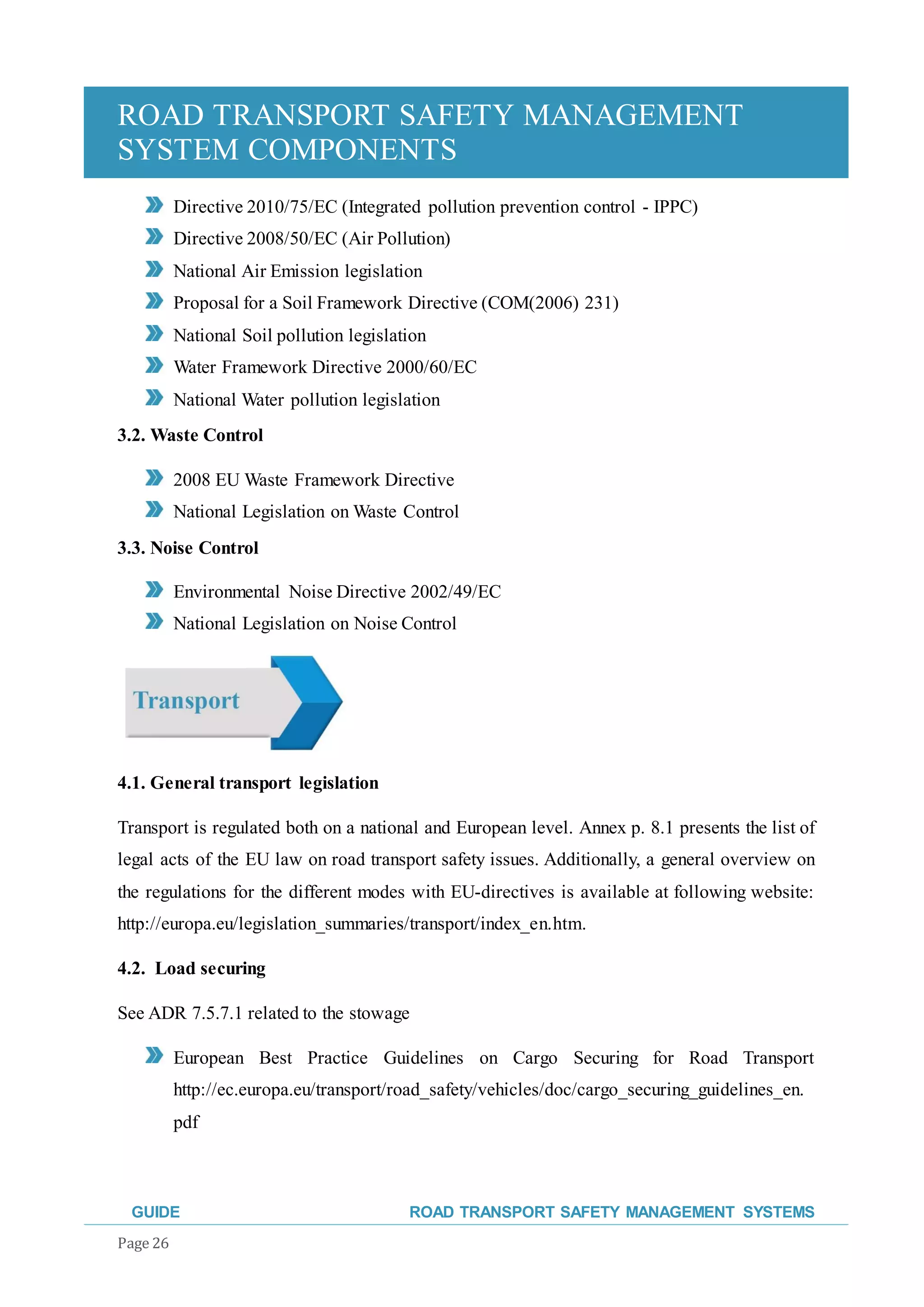 Road transport safety managemet system | PDF