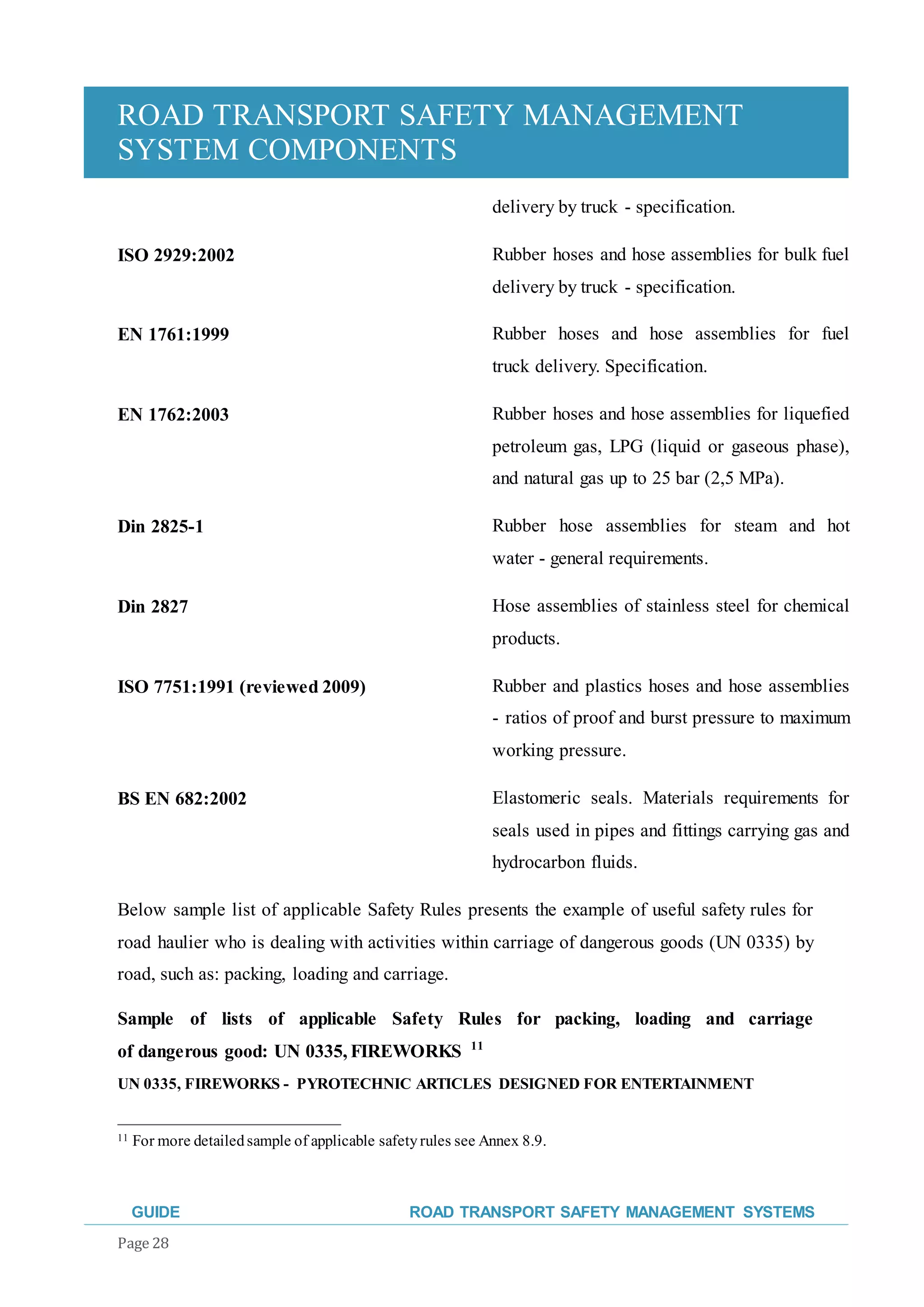 Road transport safety managemet system | PDF