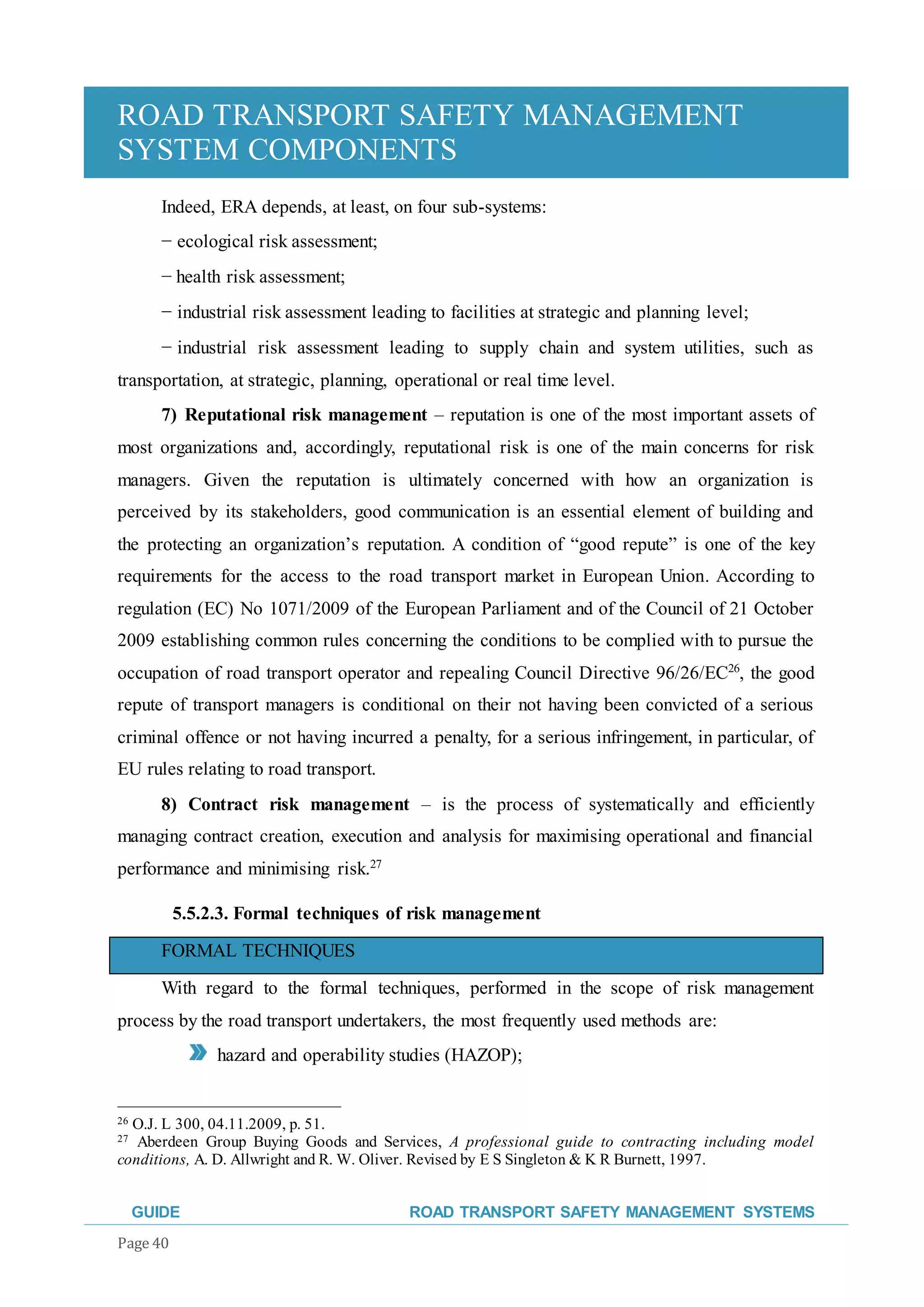 Road transport safety managemet system | PDF