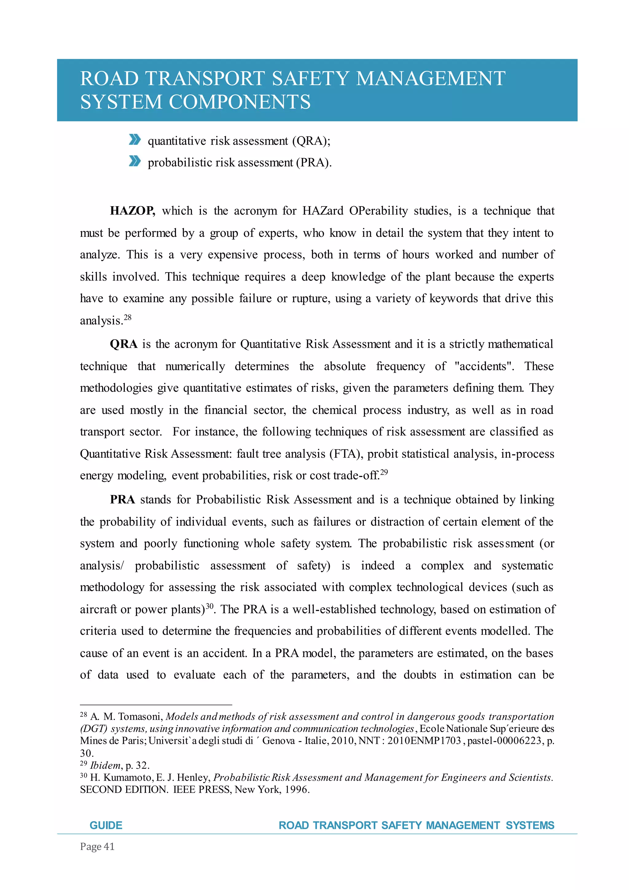 Road transport safety managemet system | PDF
