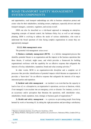 Road transport safety managemet system | PDF