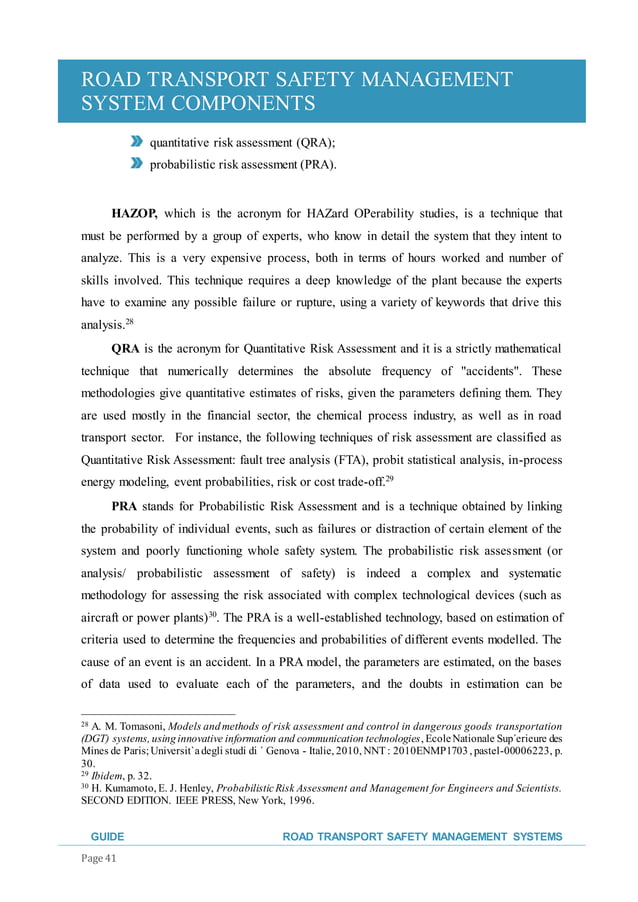 Road transport safety managemet system | PDF