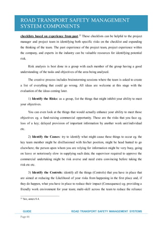 Road transport safety managemet system | PDF