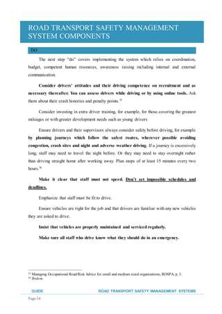 Road transport safety managemet system | PDF