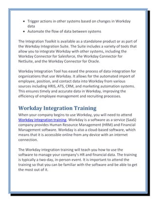 Guide on Workday Integration | PDF