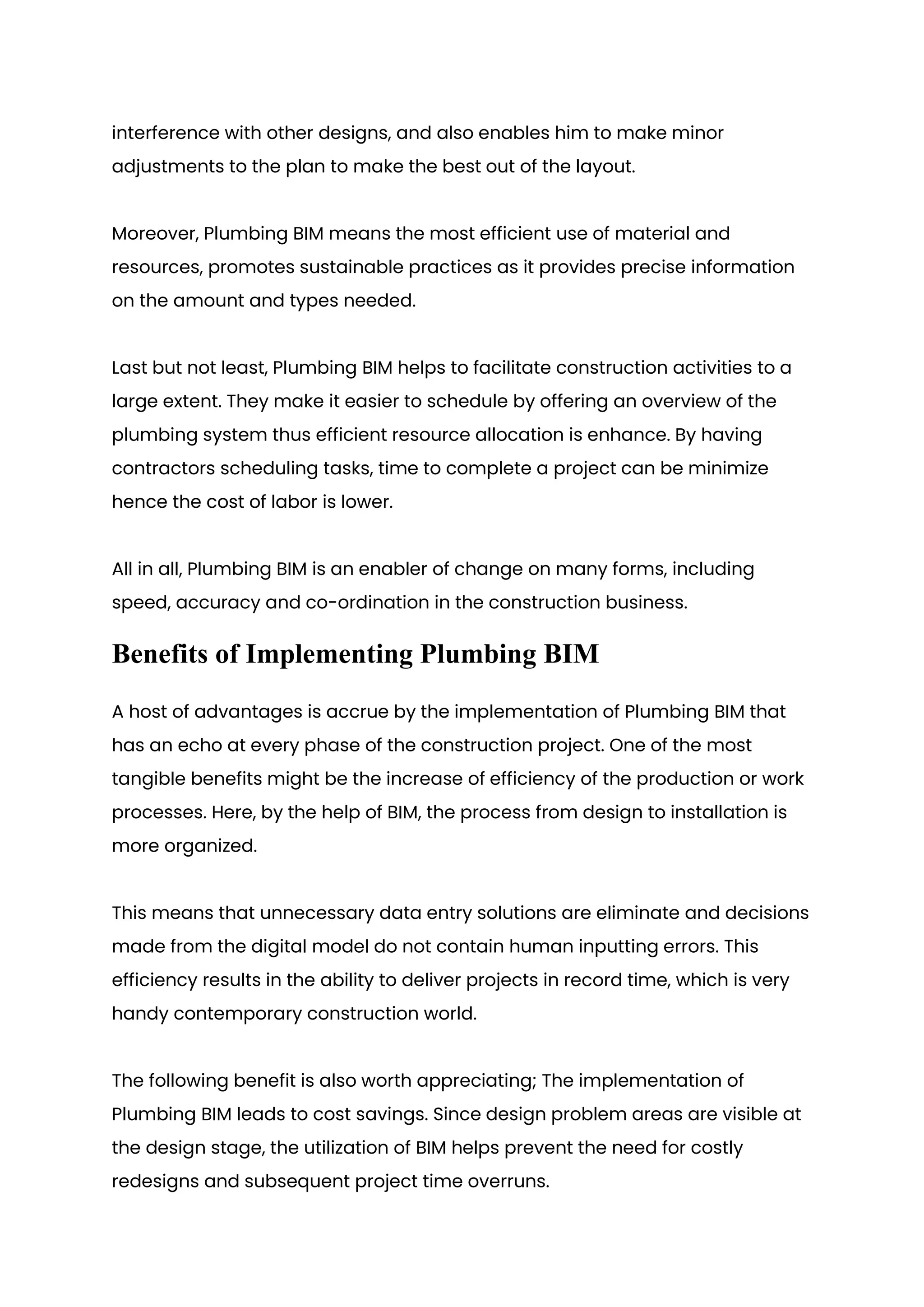 Guide Plumbing BIM Modeling in Modern Construction Industry | PDF