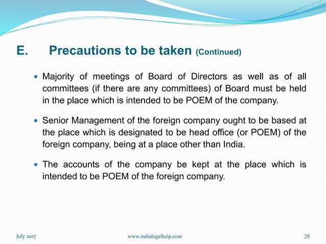 Guide to Place of Effective Management Rules for Foreign Companies ...