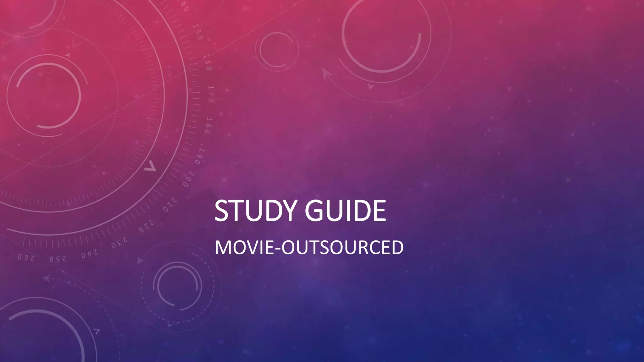 Guide questions for the movie Outsourced | PPTX