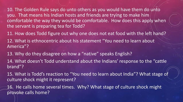 Guide questions for the movie Outsourced | PPTX