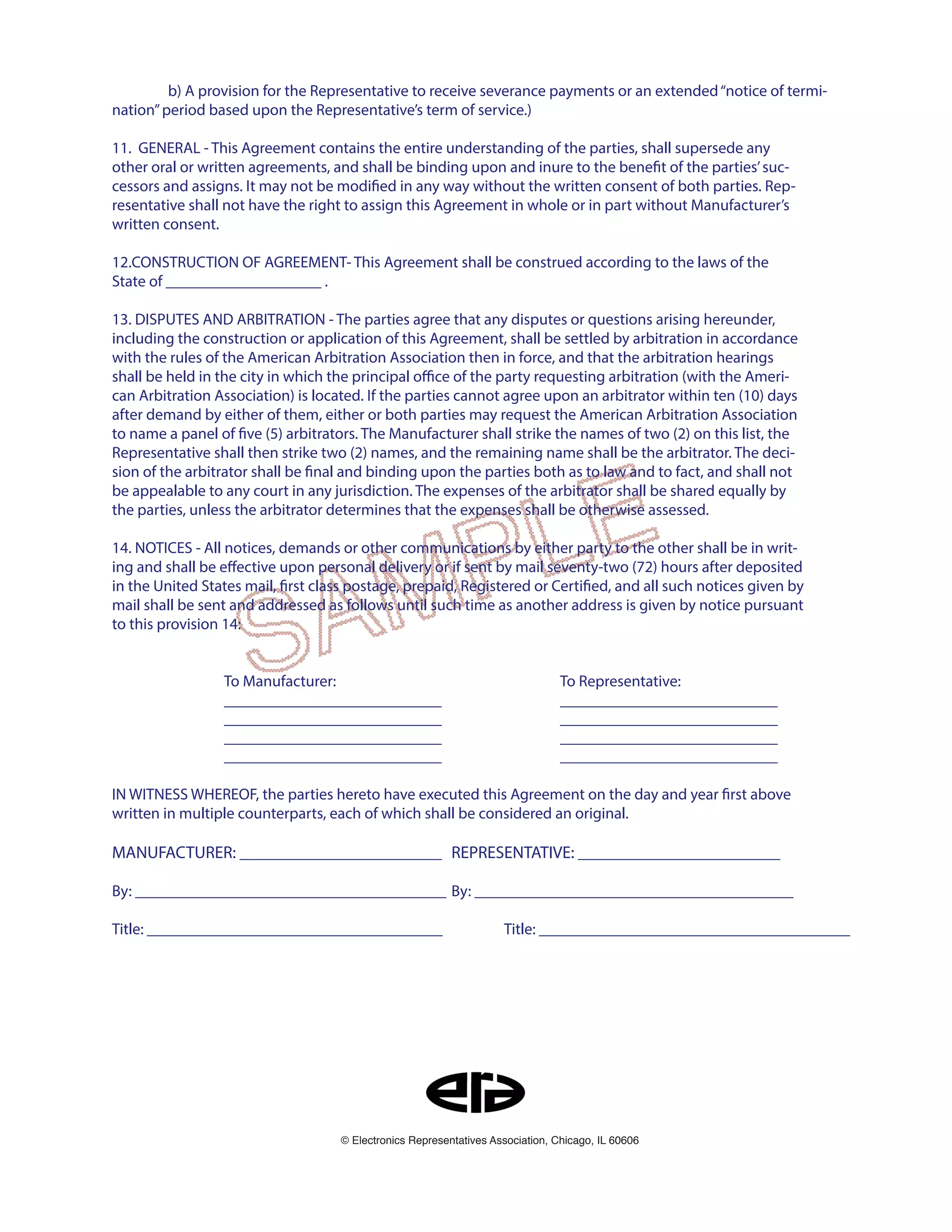 Guidelines for Negotiating Rep Agreements | PDF