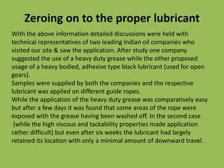 Guide rope lubrication | PPTX