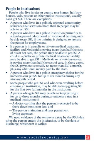 A Guide to Supplemental Security Income (SSI) for Groups and ...