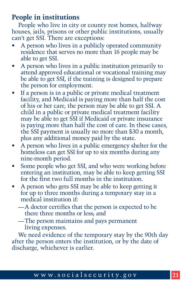 A Guide to Supplemental Security Income (SSI) for Groups and ...