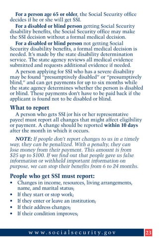 A Guide to Supplemental Security Income (SSI) for Groups and ...