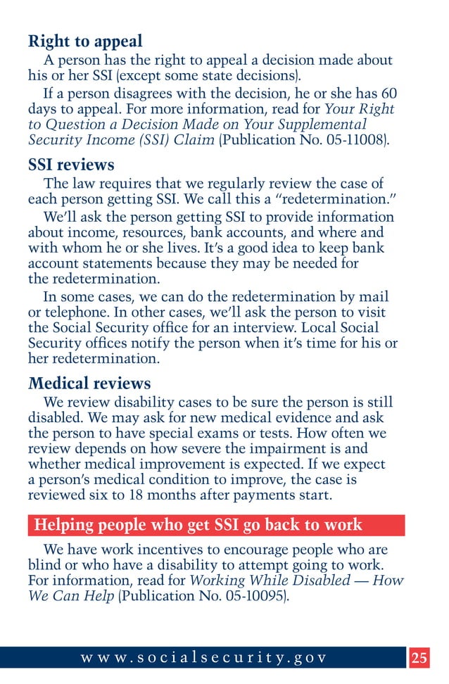 A Guide to Supplemental Security Income (SSI) for Groups and ...