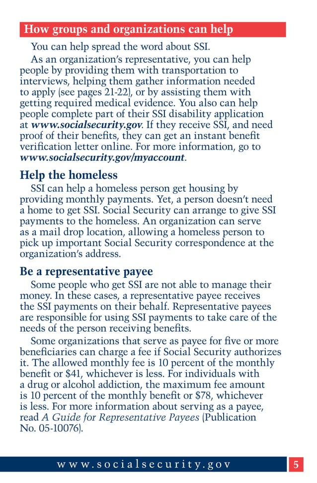 A Guide to Supplemental Security Income (SSI) for Groups and ...